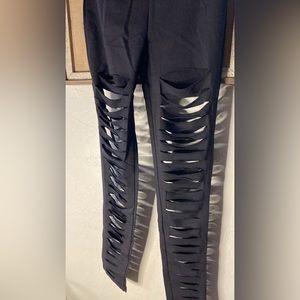 Nasty Gal | Pants & Jumpsuits | Nasty Gal Ladder Cut Black Highwaist ...